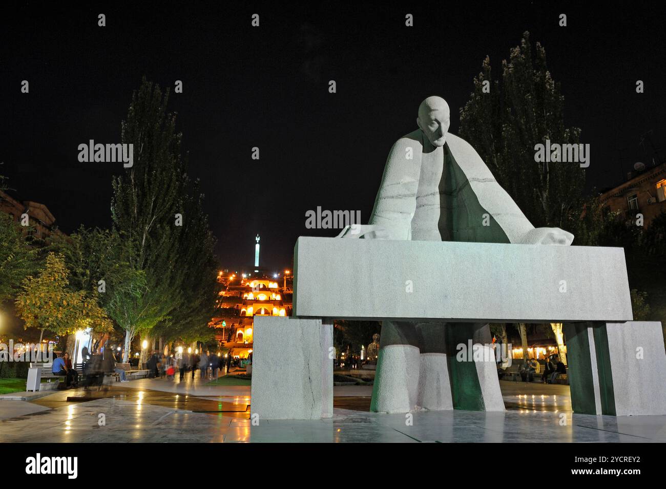 Statue of Alexander Tamanyan, Cafesjian Museum of Art and the Cascade ...