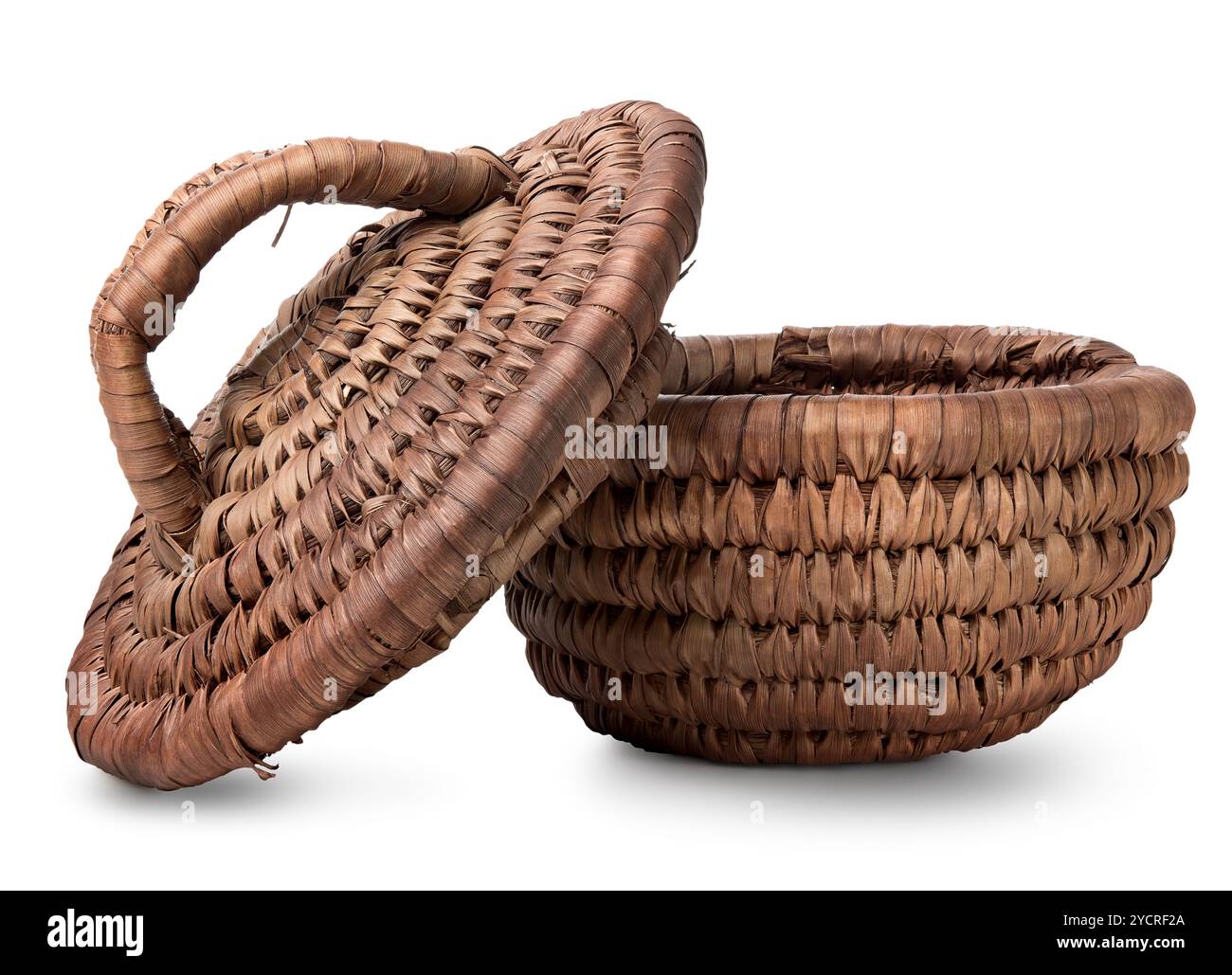 Old bamboo basket Cut Out Stock Images & Pictures - Alamy