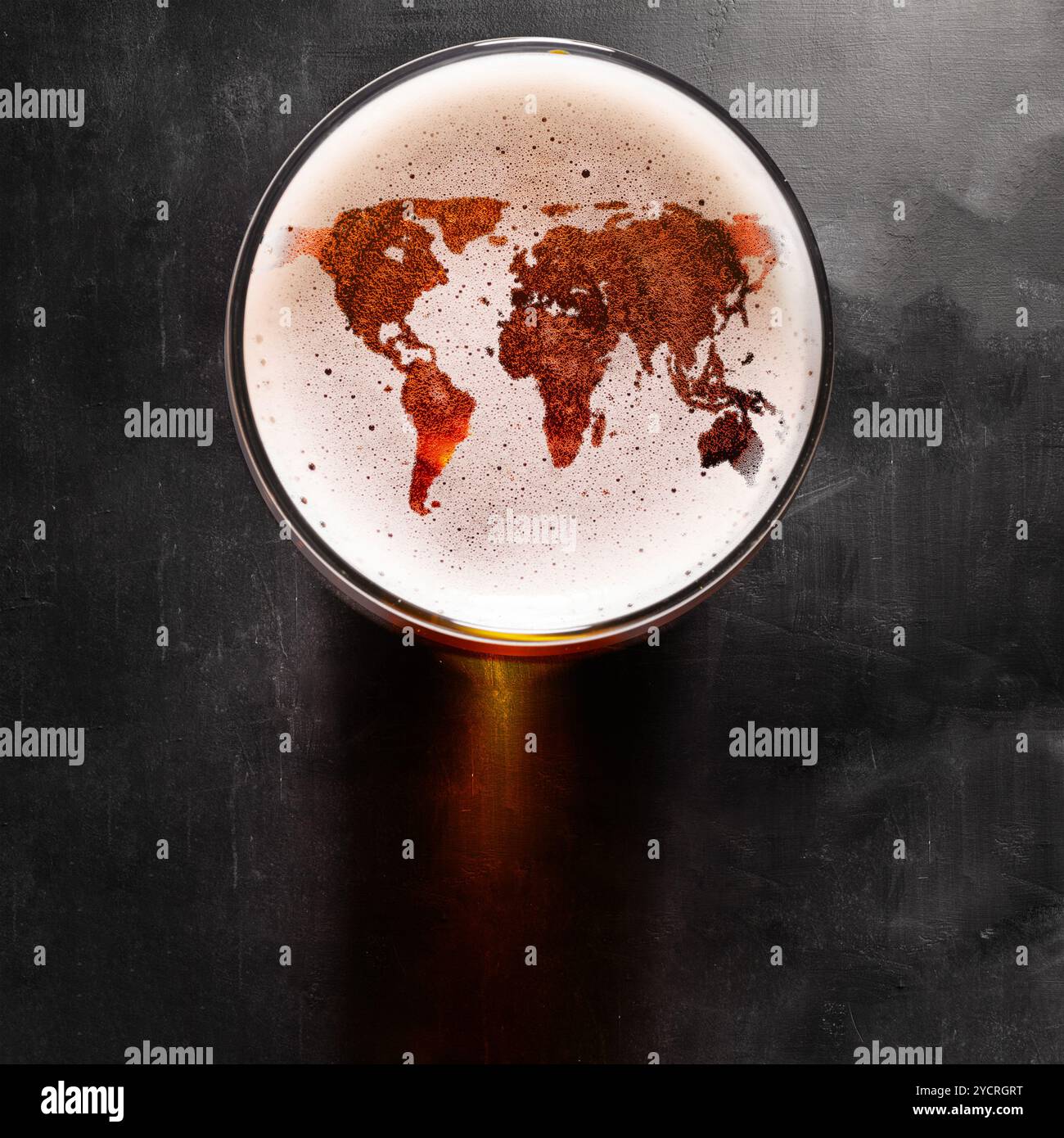 Top view pint light beer hi-res stock photography and images - Alamy