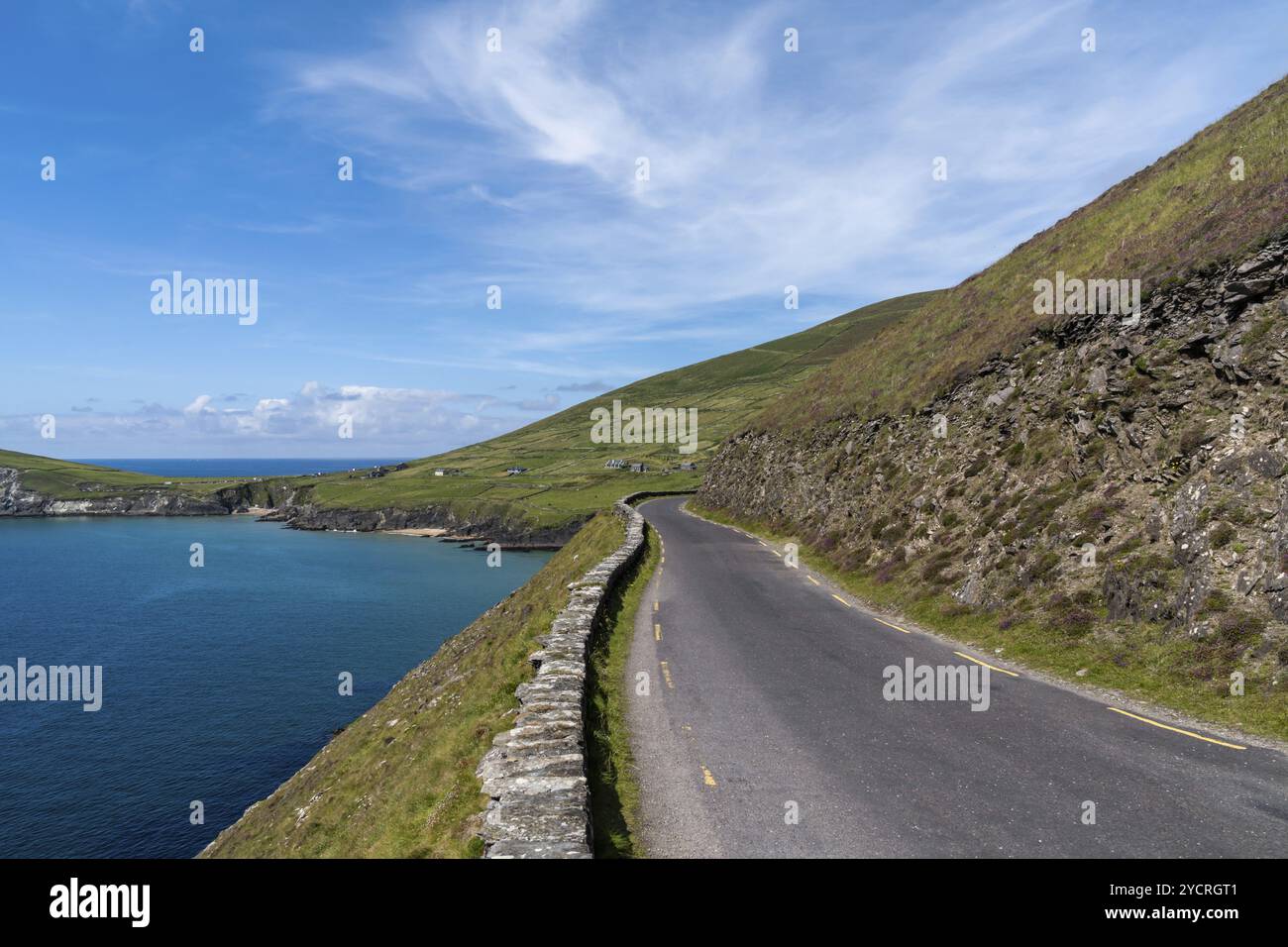 The Wild Atlantic Way coastal road on Dingle Peninsula in County Kerry ...