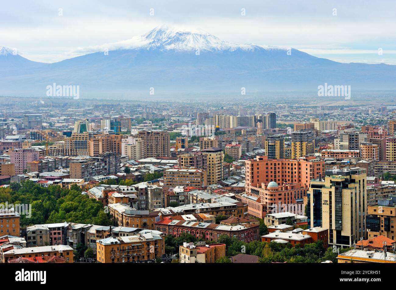 overview from Cascade stairway with Mount Ararat in the background ...