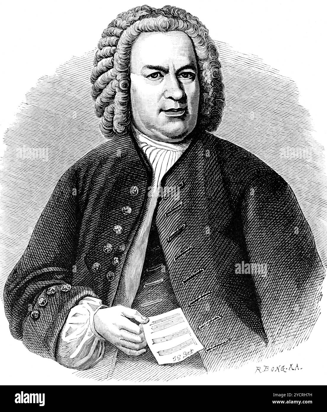 Johann Sebastian Bach (1685-1750) portrait, versatile, famous Baroque ...
