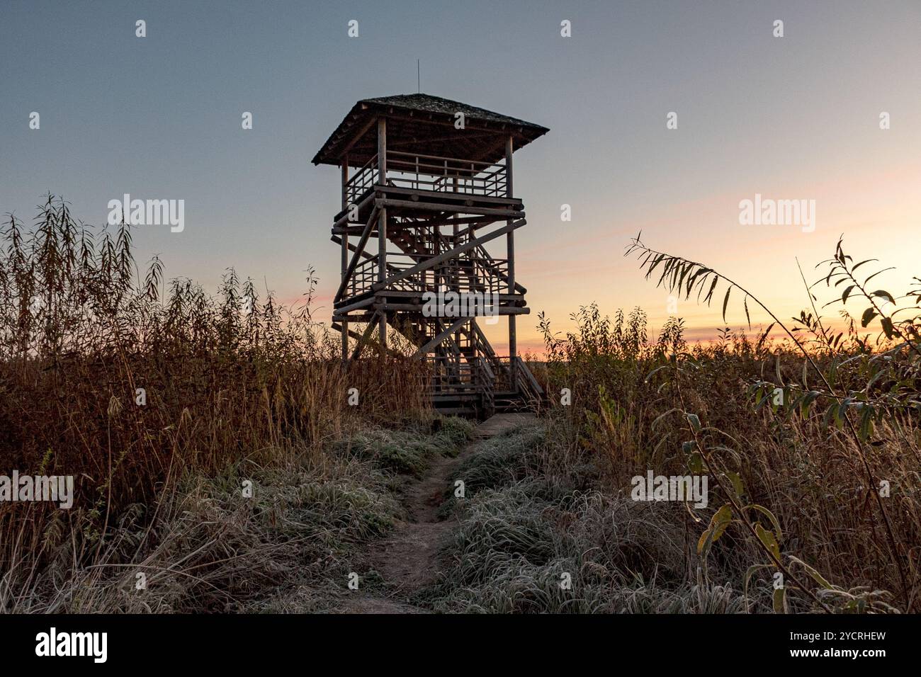 landscape with a birdwatching tower, a unique cultural landscape ...