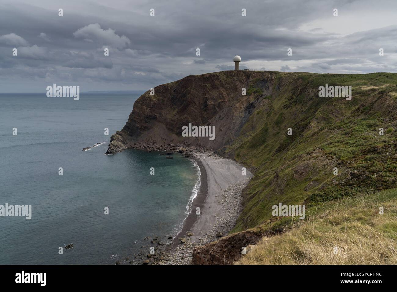 View of the cliffs at Hartland Point in Devon with the United Kindom ...