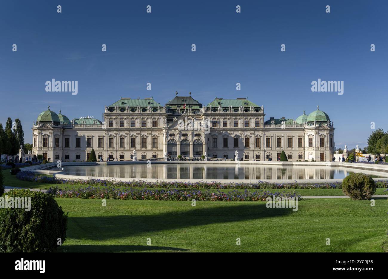 Vienna, Austria, 22 September, 2022: view of the gardens and the Upper ...
