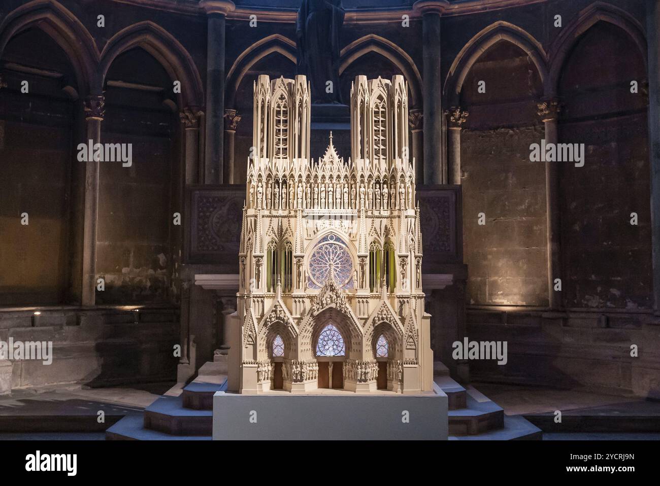 Reims, France- 13 September, 2022: model of the historic Reims ...