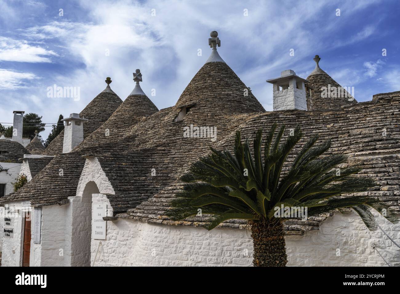 Alberobello, Italy, 2 December, 2023: detail view of typical Trulli ...