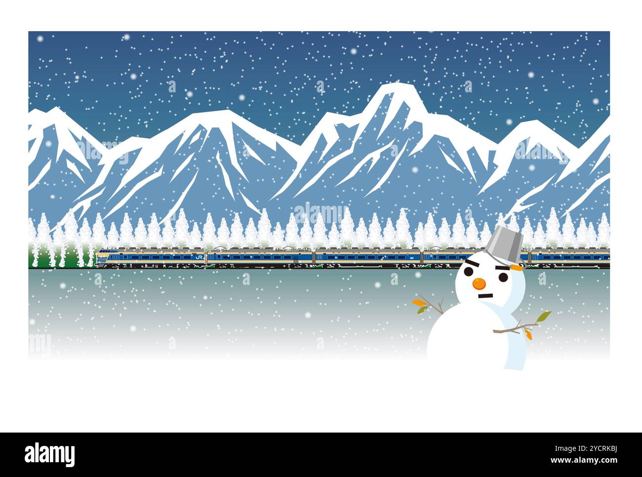 Japan night snow Cut Out Stock Images & Pictures - Alamy