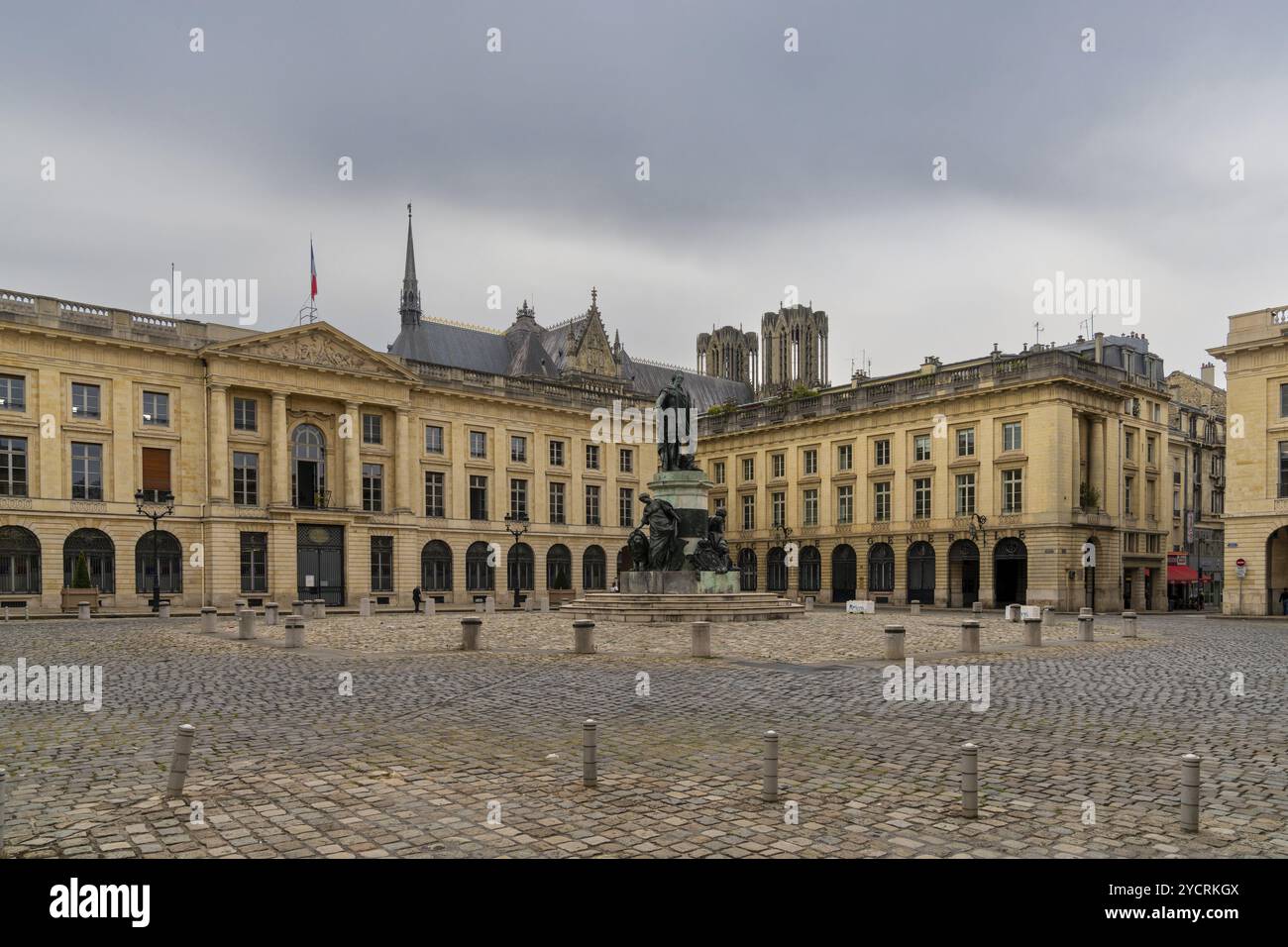 Reims, France- 13 September, 2022: panorama view of the Place Royal ...