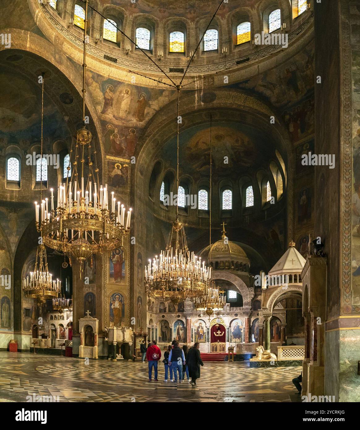 Sofia, Bulgaria, 30 October, 2022: interior view of the main hall of ...