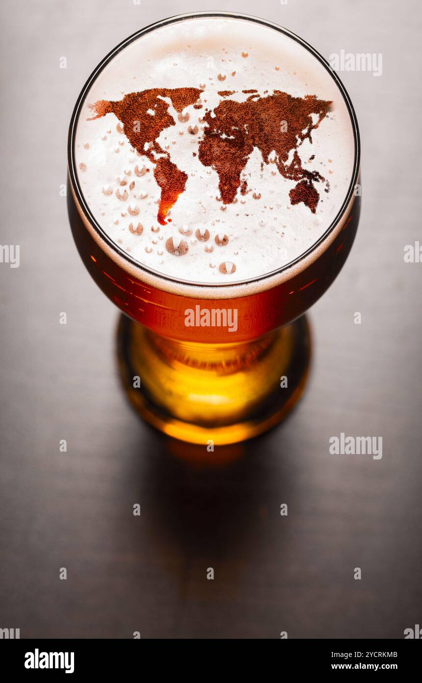 Lager beer on table Stock Photo - Alamy