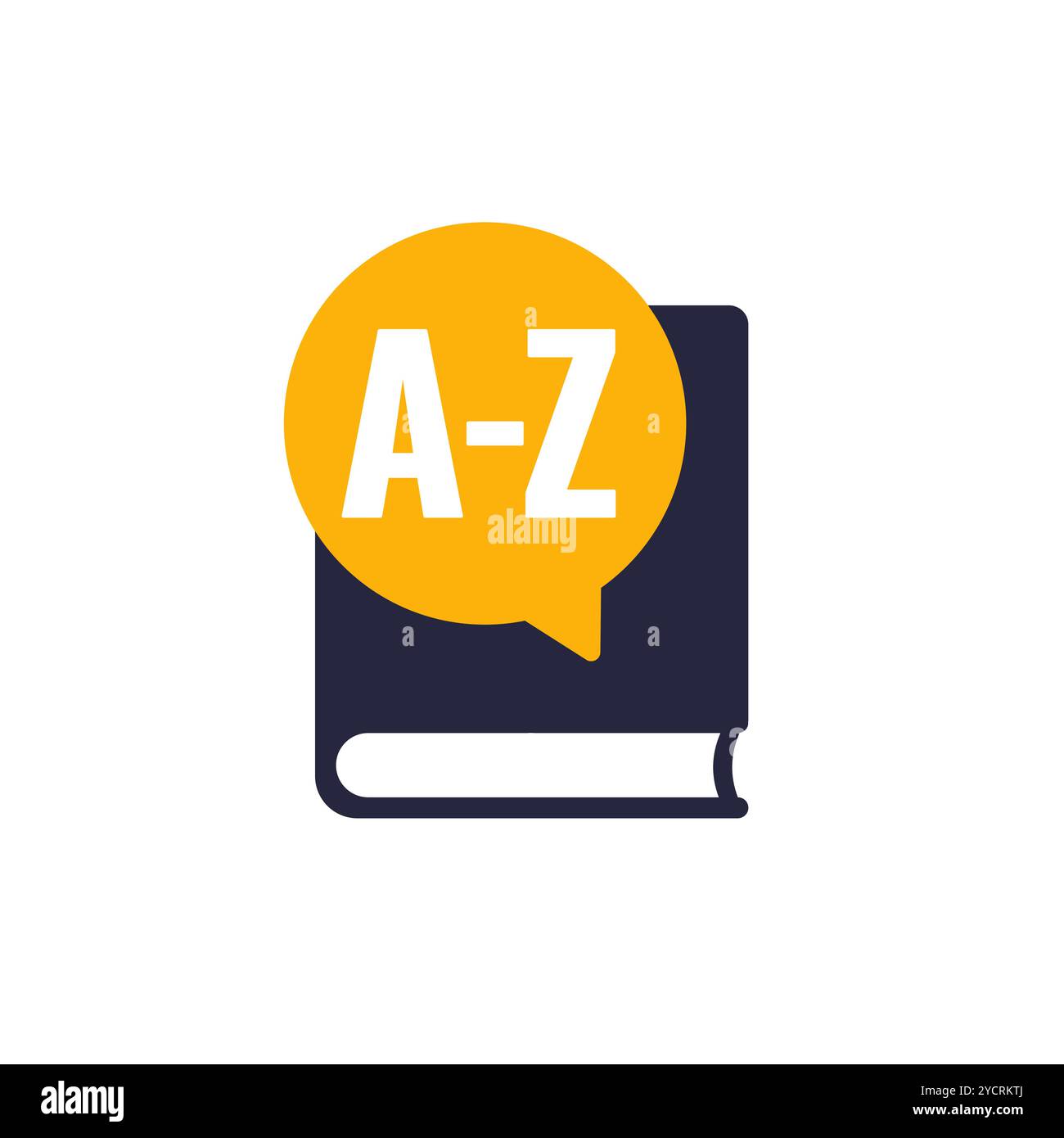 dictionary icon, grammar textbook pictogram Stock Vector Image & Art ...