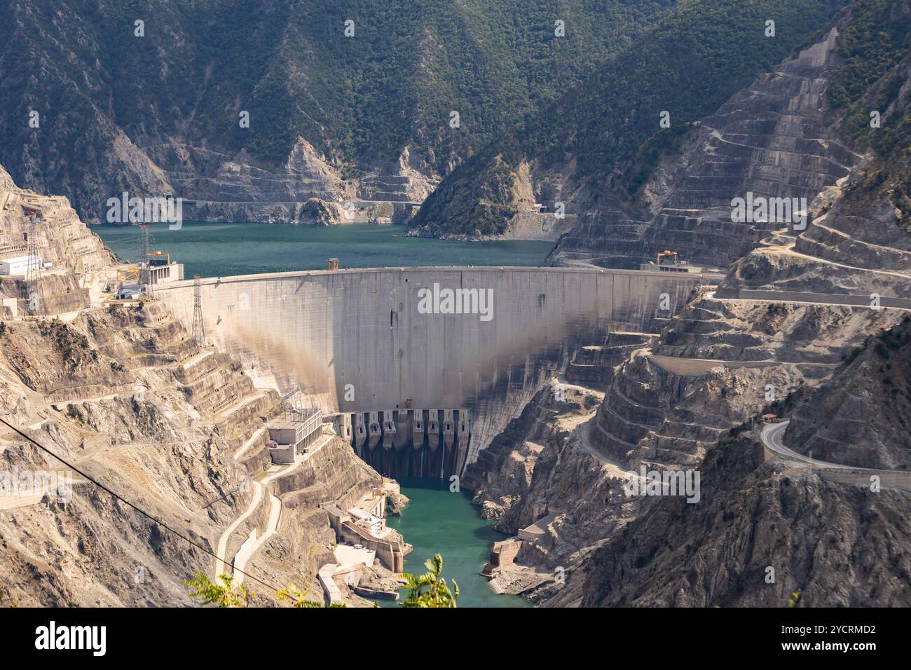 Deriner Dam and hydroelectric power plant in Artvin Turkey. Development ...