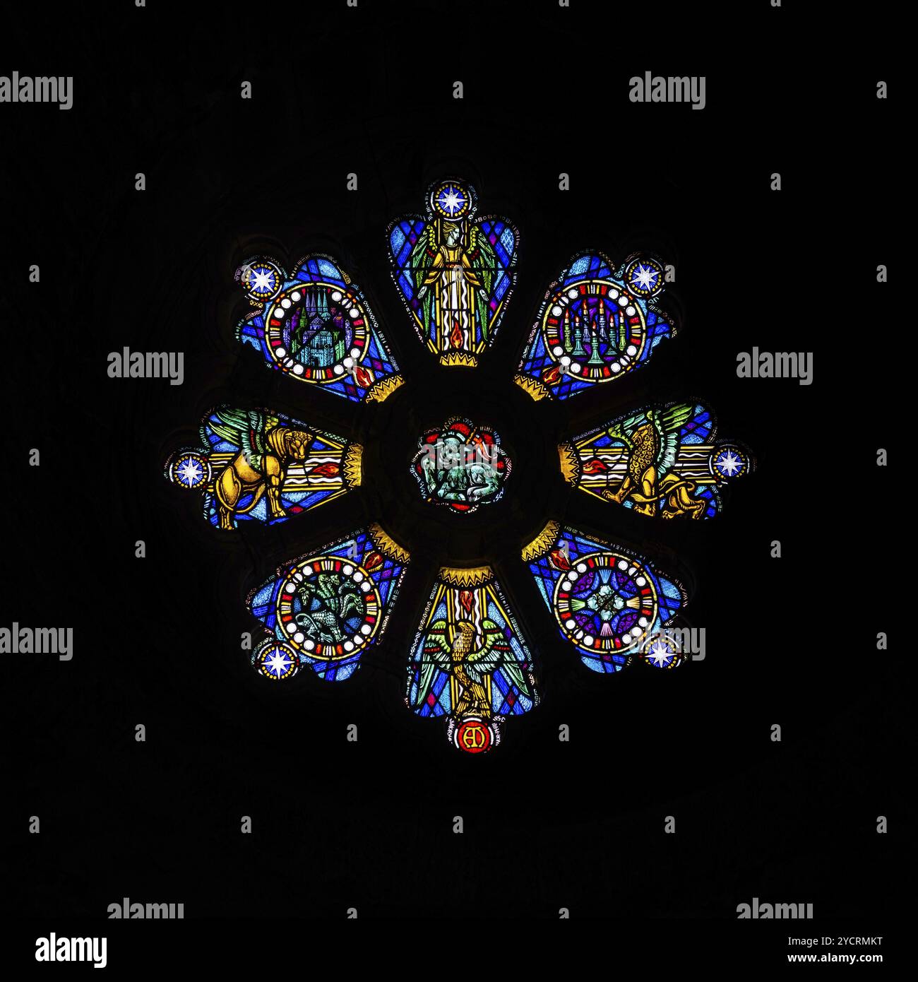 St Davids, United Kingdom, 28 August, 2022: close-up view of a cicular ...