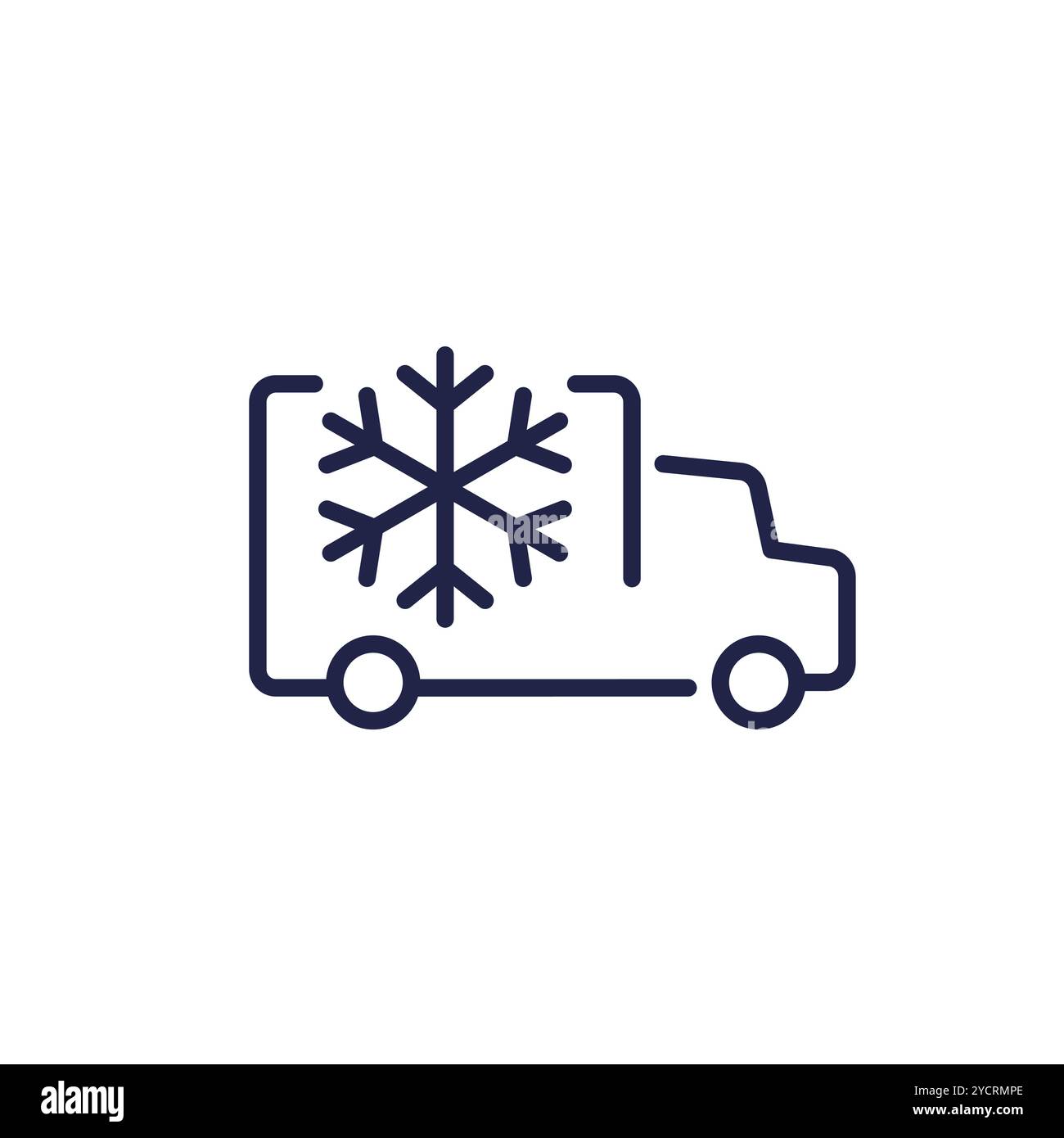 refrigerated truck icon, fridge van line vector Stock Vector Image ...