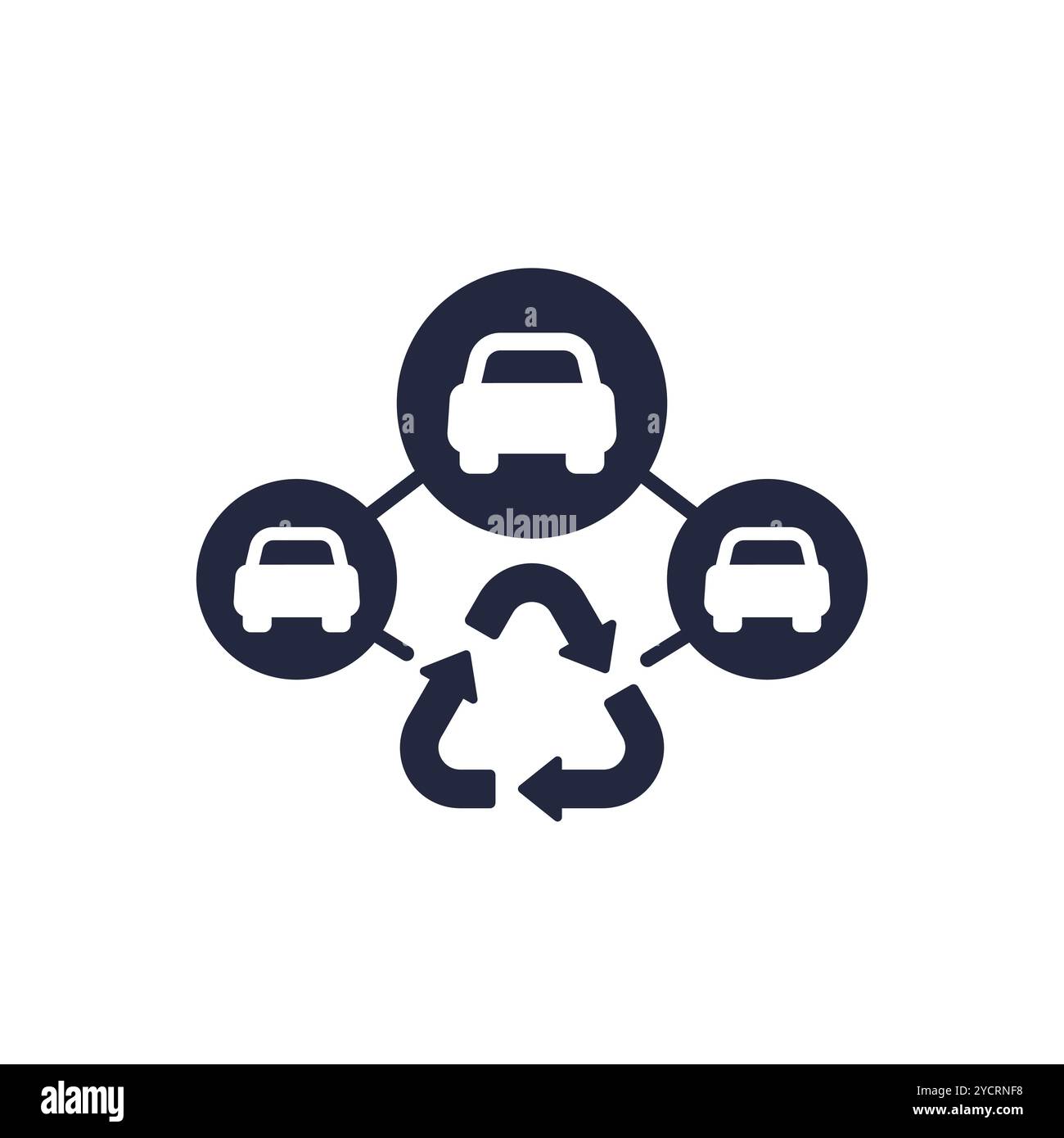 recycling cars or vehicles icon on white Stock Vector Image & Art - Alamy