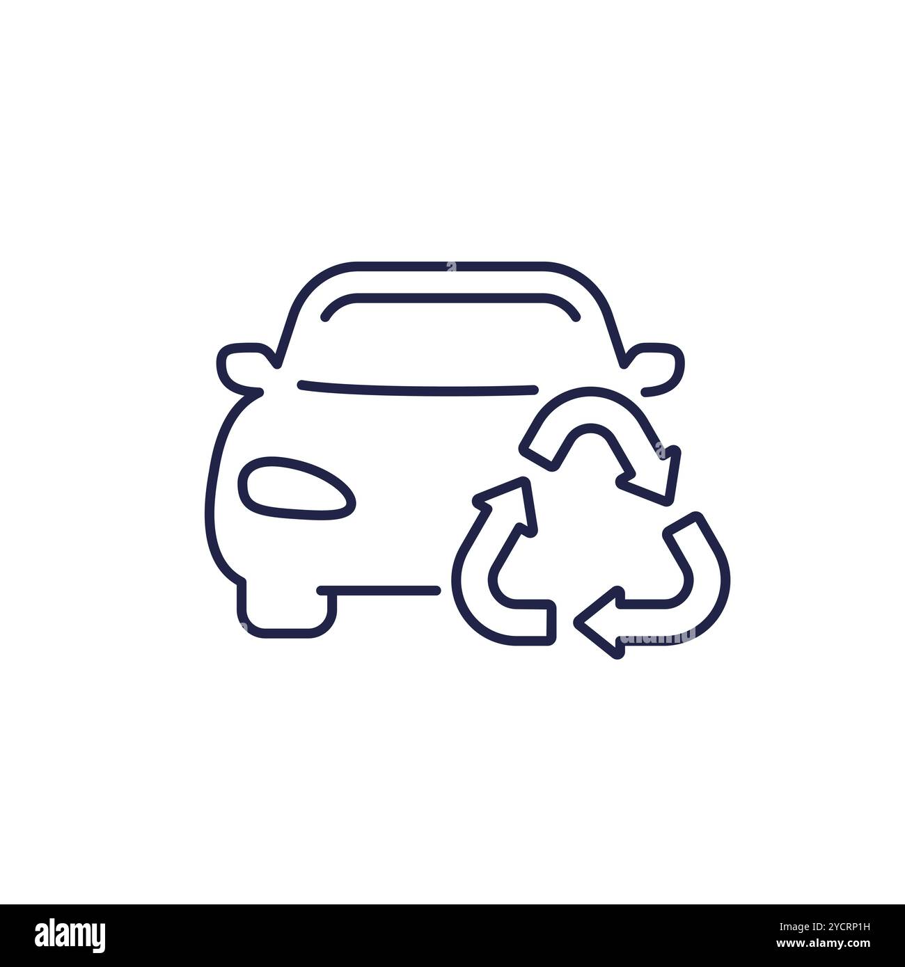 car recycling line icon on white Stock Vector Image & Art - Alamy