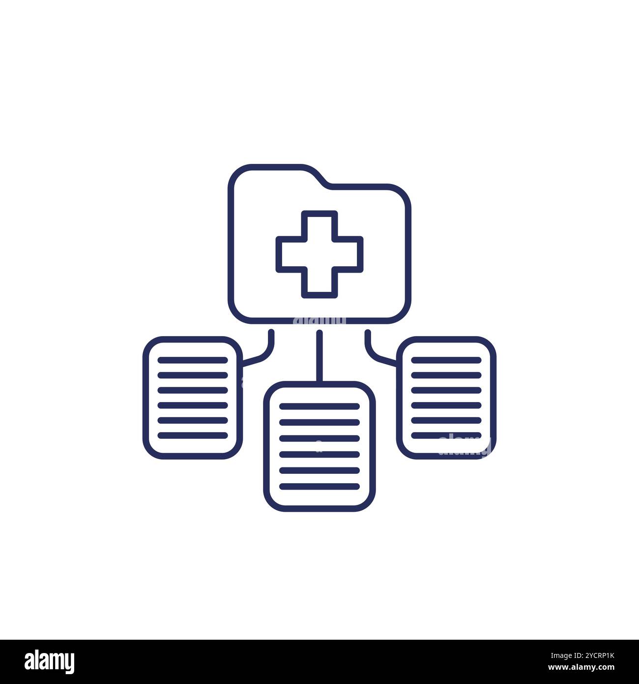 medical documents, patient files line icon Stock Vector Image & Art - Alamy