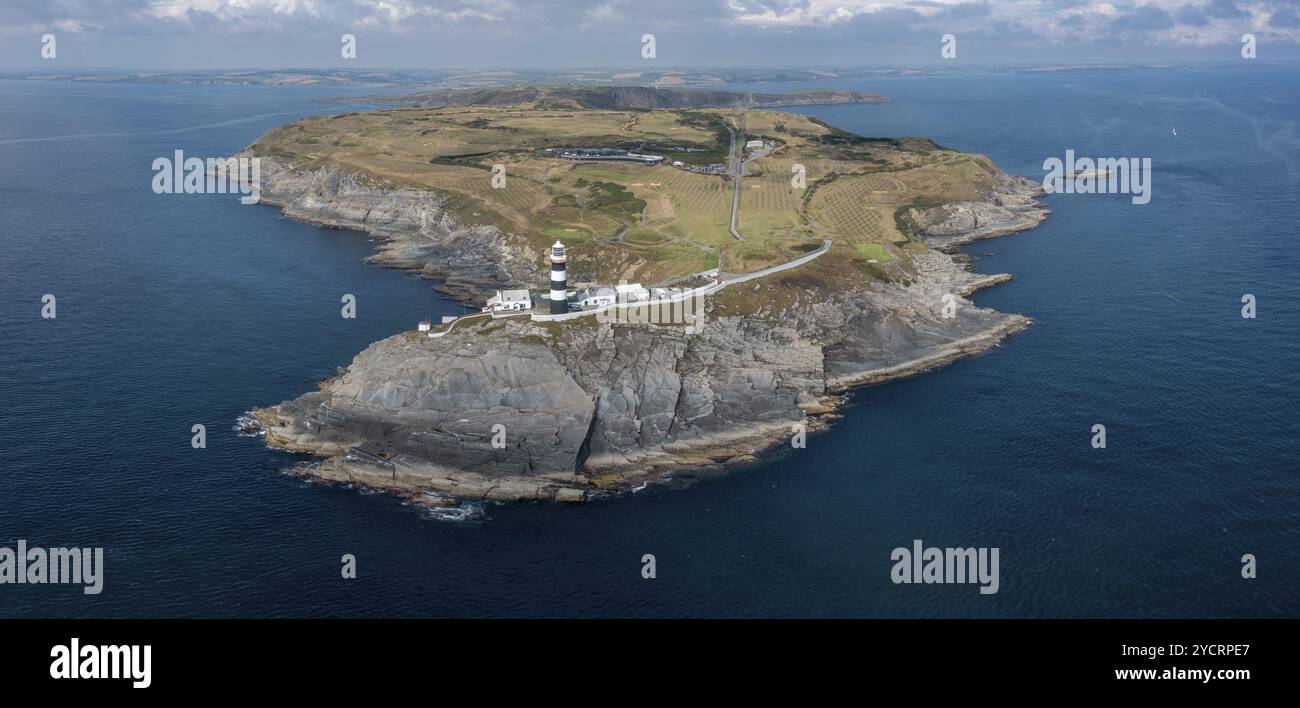 The lighthouse on the Old Head of Kinsale in County Cork of western ...
