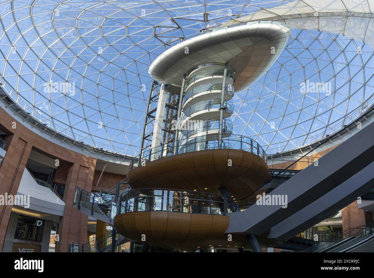 Belfast, United Kingdom, 21 August, 2022: the glass dome and elevator ...