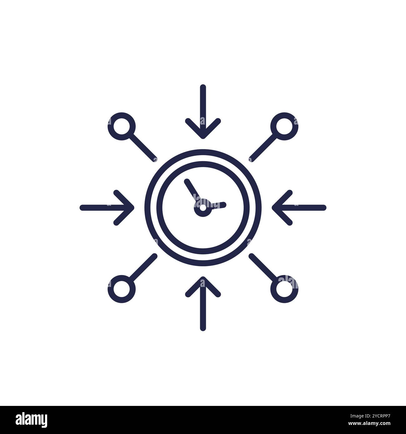 impact and time line icon with a clock Stock Vector Image & Art - Alamy