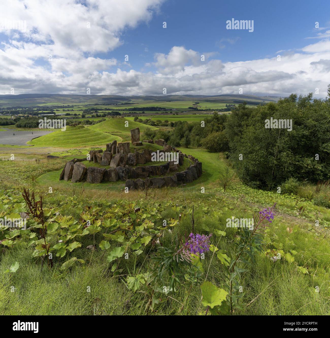 View of the multiverse stone circle with the Andromeda and Milky Way ...