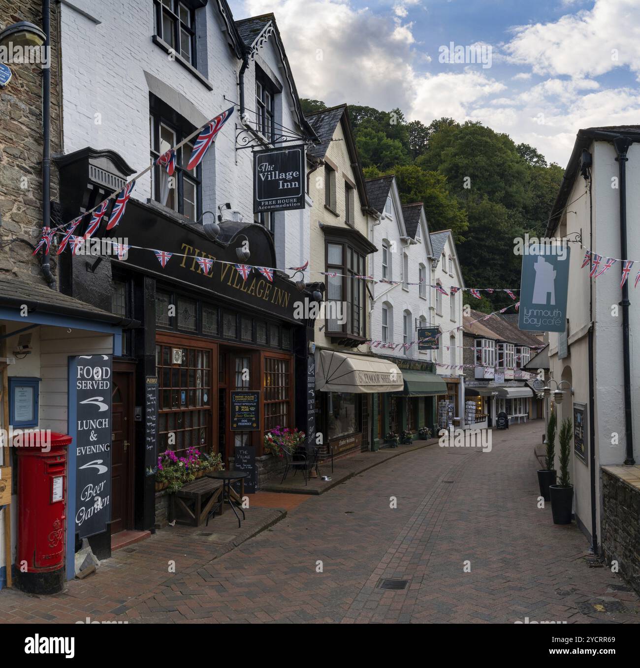 Lynton and Lynmouth, united Kingdom, 2 September, 2022: village center ...