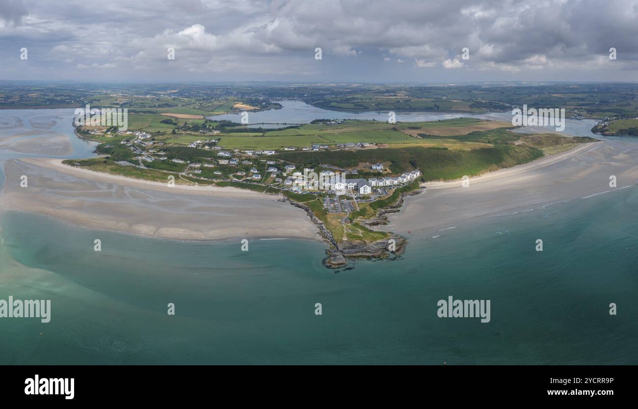 A panorama landscape view of Inchydoney Beach in County Cork of ...