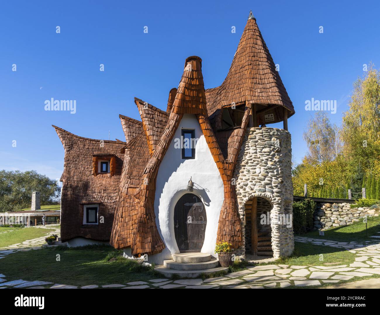Porumbacu de Sus, Romania, 18 October, 2022: view of the Castelul de ...