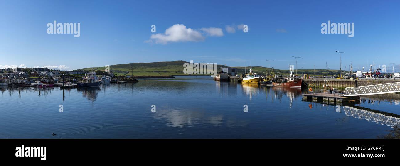 Dingle, Ireland, 7 August, 2022: panorama landscape view of the fishing ...