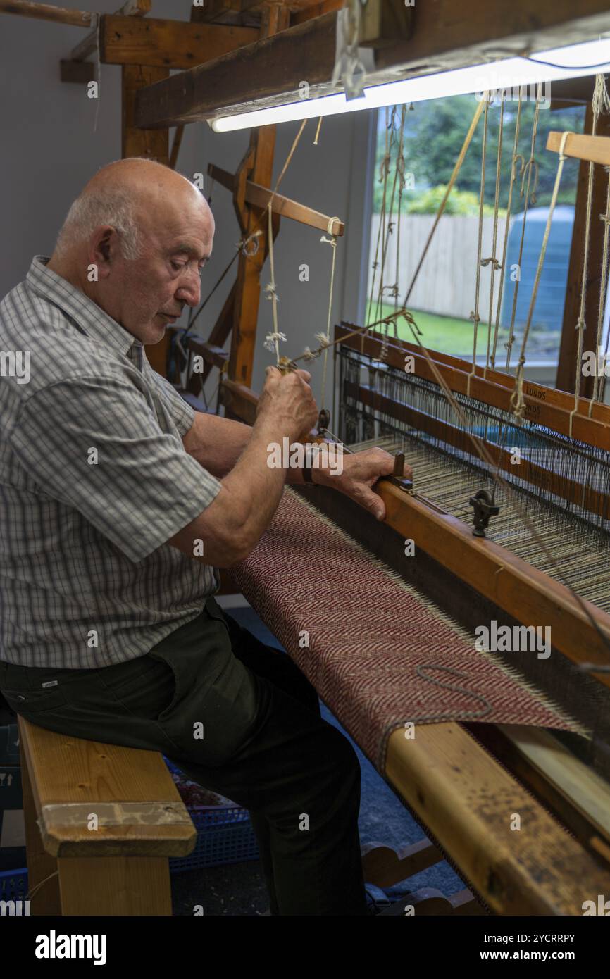 Ardara, Ireland, 13 July, 2022: master craftsman working on a ...