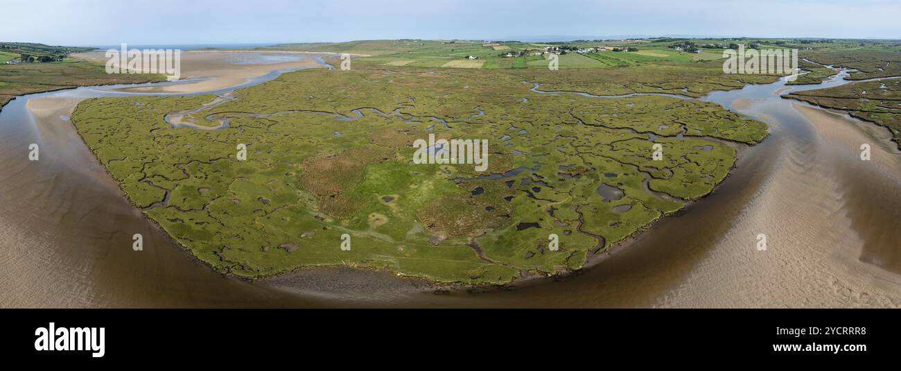 A drone view of the creeks and pools and rivers of the Carrowmore ...