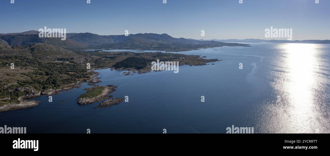 Aerial panorama landscape of Bantry Bay in County Cork in western ...