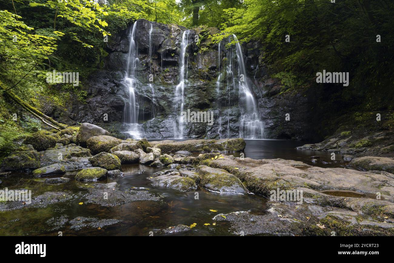 A view of the Ess-Na-Crub Waterfall in the Glenariff Nature Reserve ...