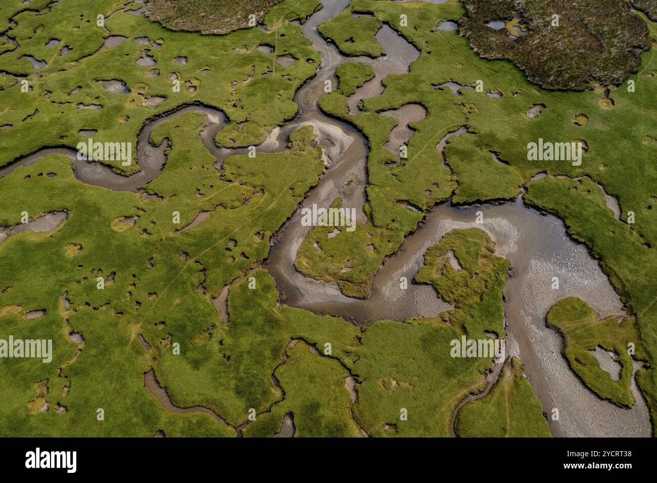 A top down view of the creeks and pools and rivers of the Carrowmore ...