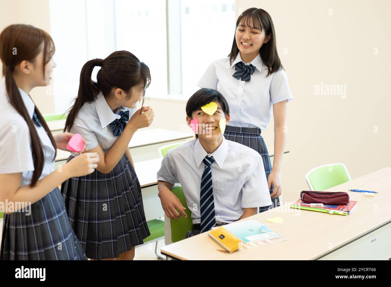 High school students smiling with friends Stock Photo - Alamy