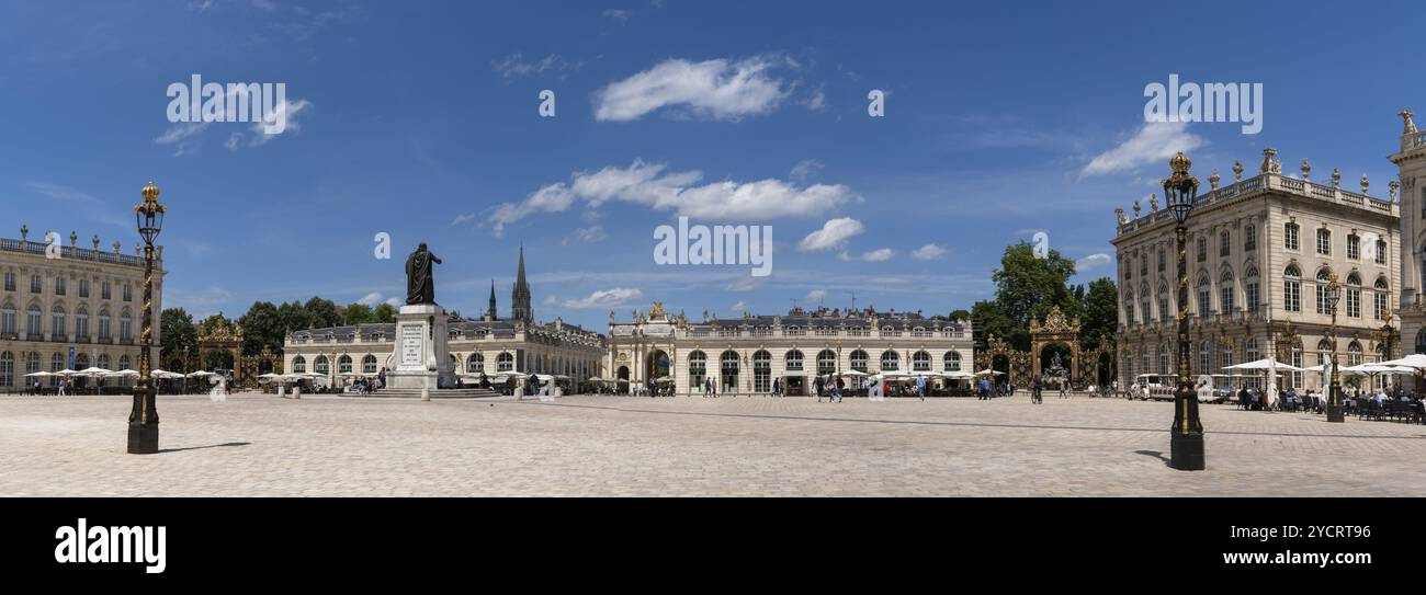 Nancy, France, 1 June, 2022: panorama view of the historic 18th-century ...