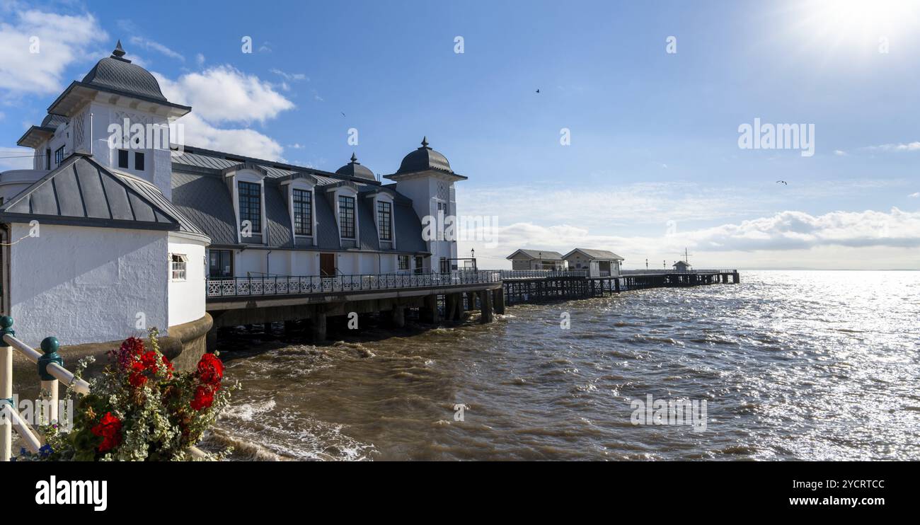 Penarth, United Kingdom, 31 August, 2022: view of the Victorian Pier in ...