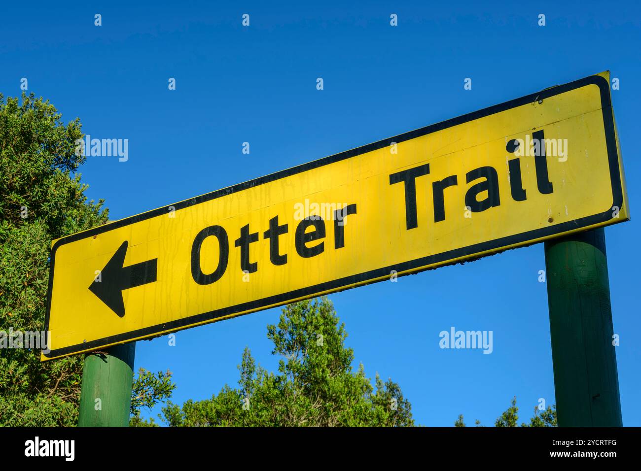 Otter Trail sign, Storms River, Tsitsikamma Section, Garden Route National Park, Eastern Cape ...