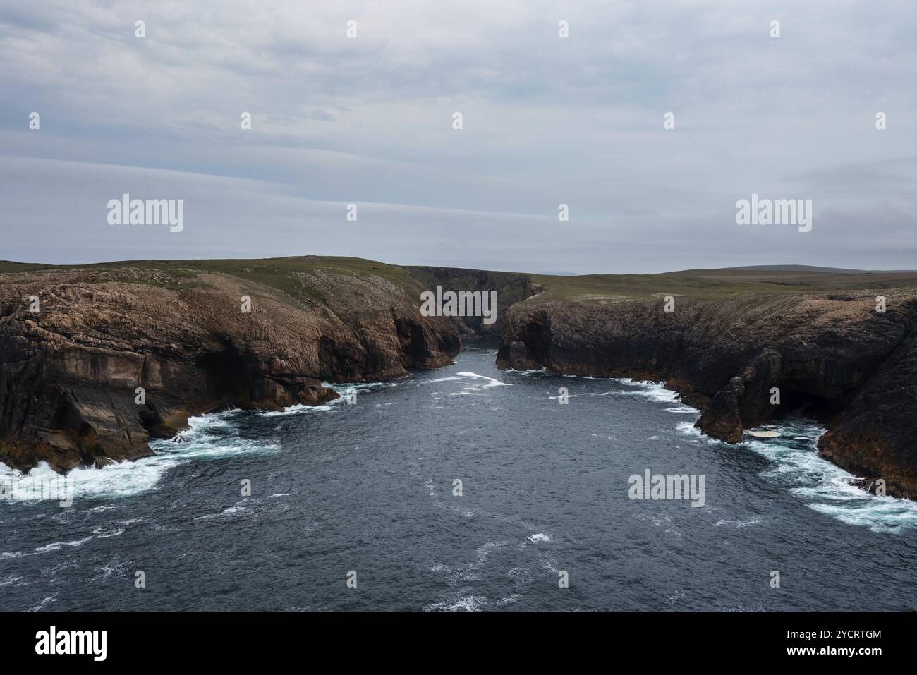 A view of the wild coast of Erris Head on the northern tip of the ...