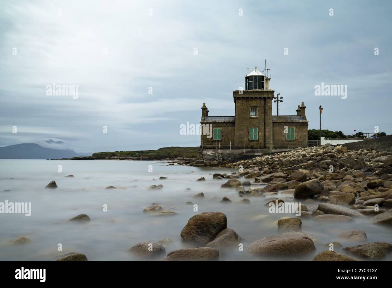 A long exposure view of the historic 19th-century Blacksod Lighthouse ...