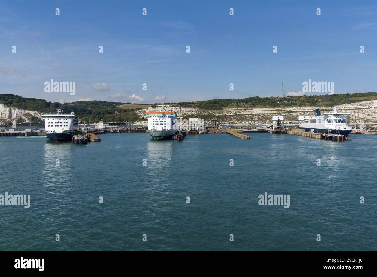 Dover, United Kingdom, 11 September, 2022: ferries lined up in the ...