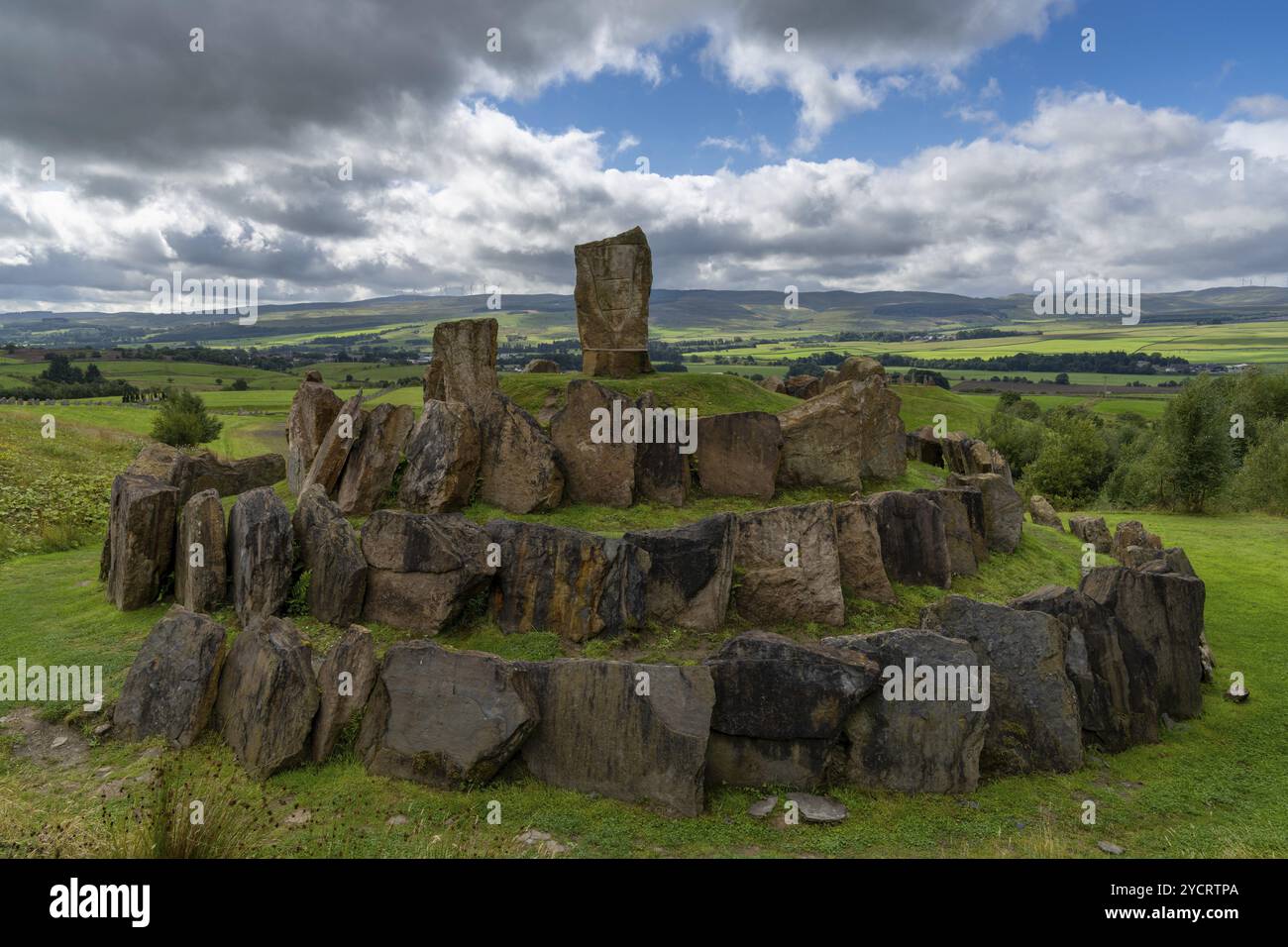 View of the multiverse stone circle with the Andromeda and Milky Way ...