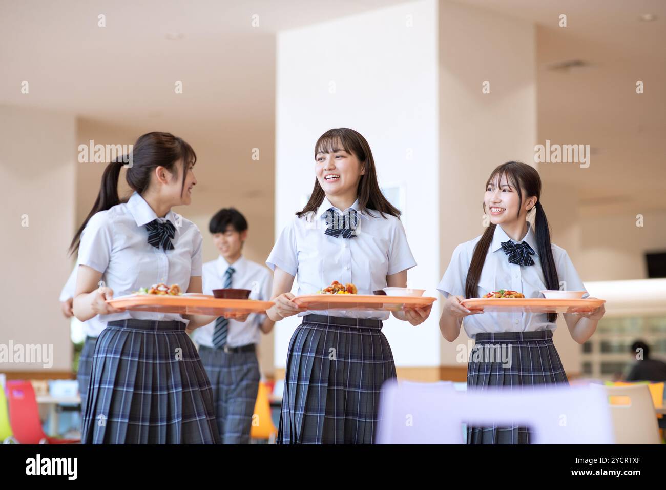 High school students eating in the student cafeteria Stock Photo - Alamy