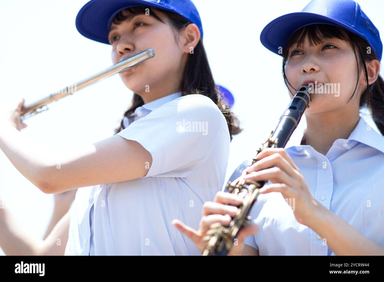 High school students cheering with musical instruments Stock Photo - Alamy