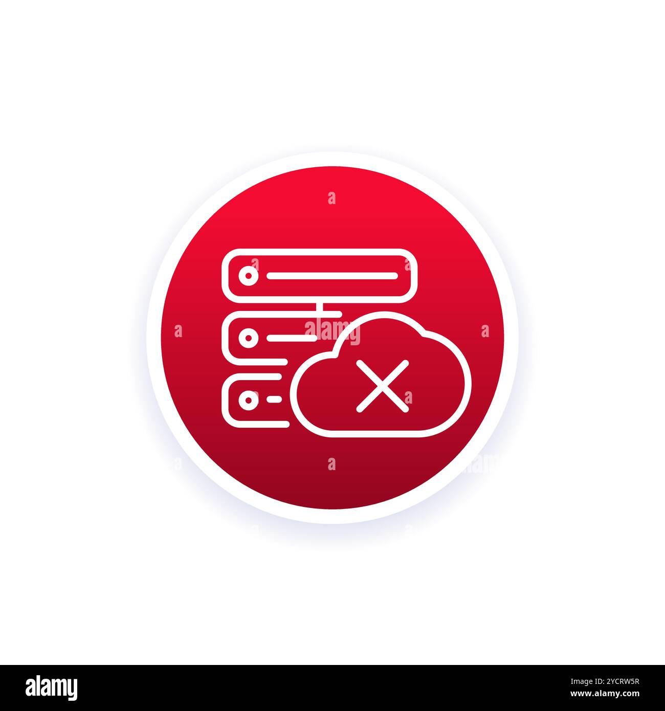 server offline icon with a cloud, line vector Stock Vector Image & Art ...