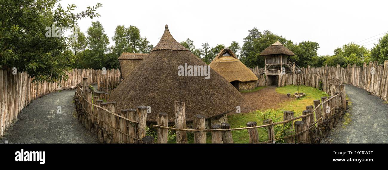 Wexford, Ireland, 18 August, 2022: panorama view of a reconstructed ...