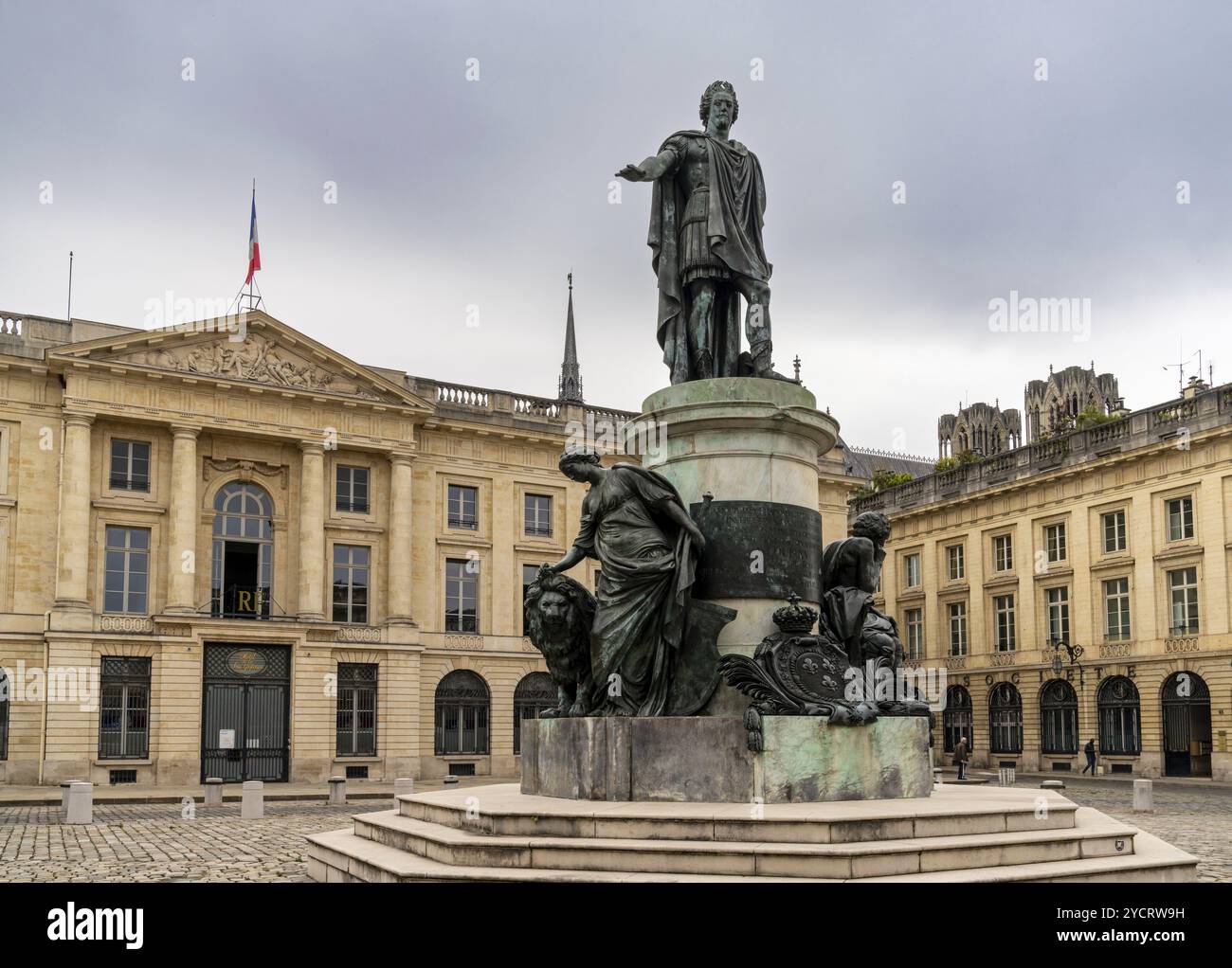 Reims, France- 13 September, 2022: view of the Place Royal Square in ...