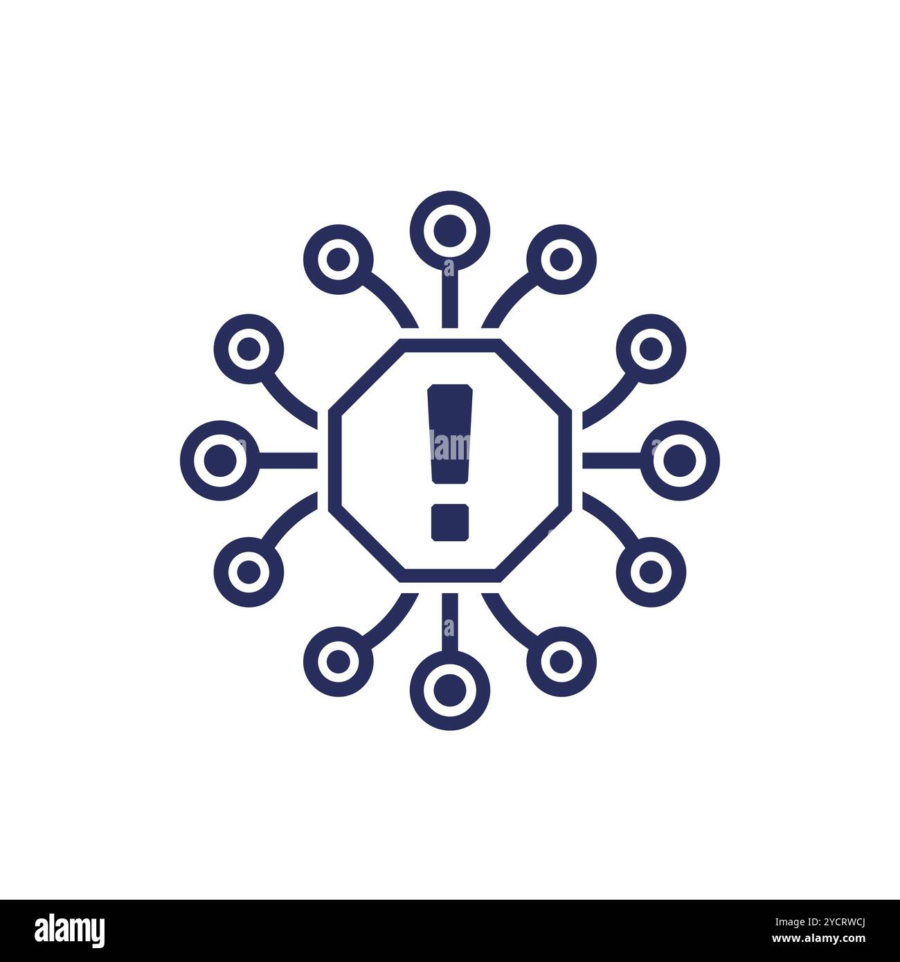 Warning security breach system alert Stock Vector Images - Alamy