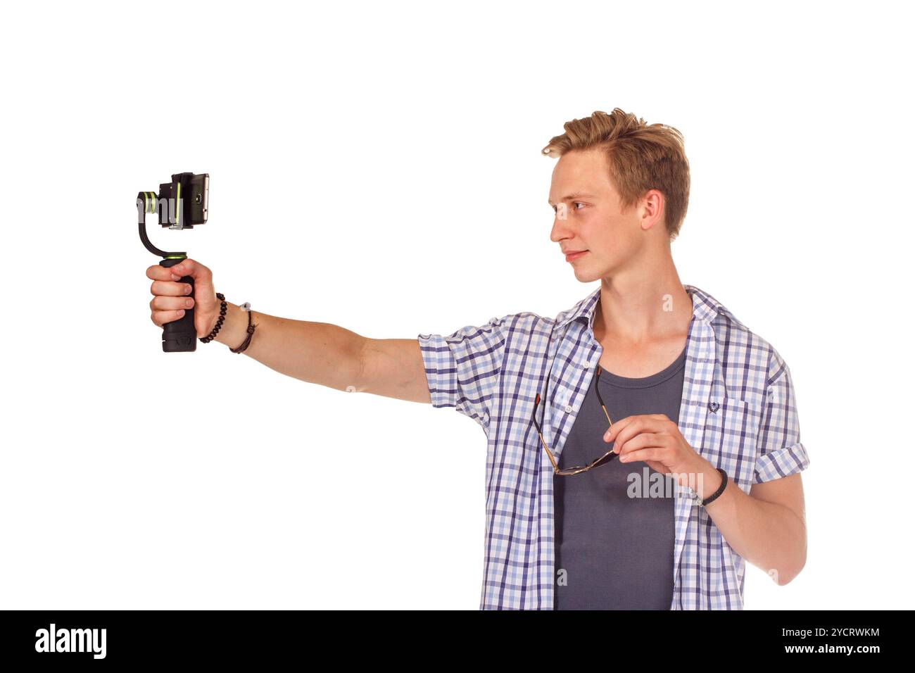 Black man with camera Cut Out Stock Images & Pictures - Alamy